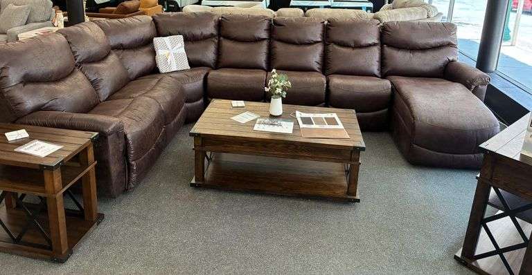 La-Z Boy James Model 521 6-Piece Manual Sectional - both right arm ...