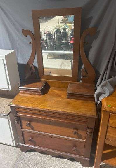 Dresser with Swivel Mirror and Storage Drawers 33.5”x16.5”x65 ...