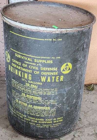 Department of Defense Water Barrel with Seed Contents - Metzger ...