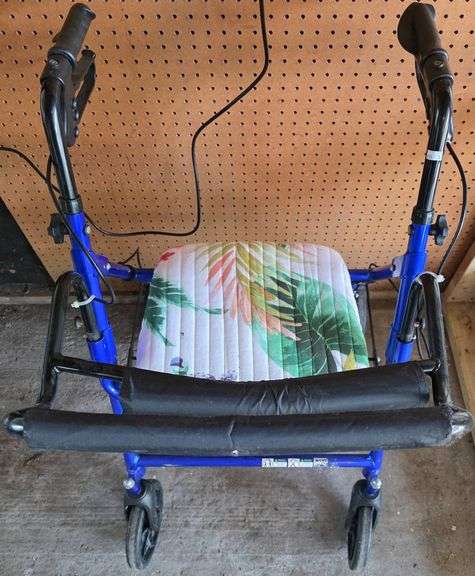Roscoe Medical Rollator Walker with Padded Seat and Hand Brakes ...