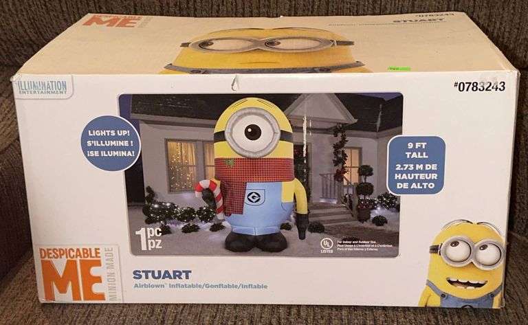 Despicable Me Illuminated Stuart Inflatable, 9 Feet Tall - Metzger ...