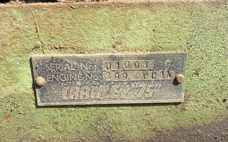 Crawley 75 Tractor with Serial No. 01003 - Metzger Property Services, LLC