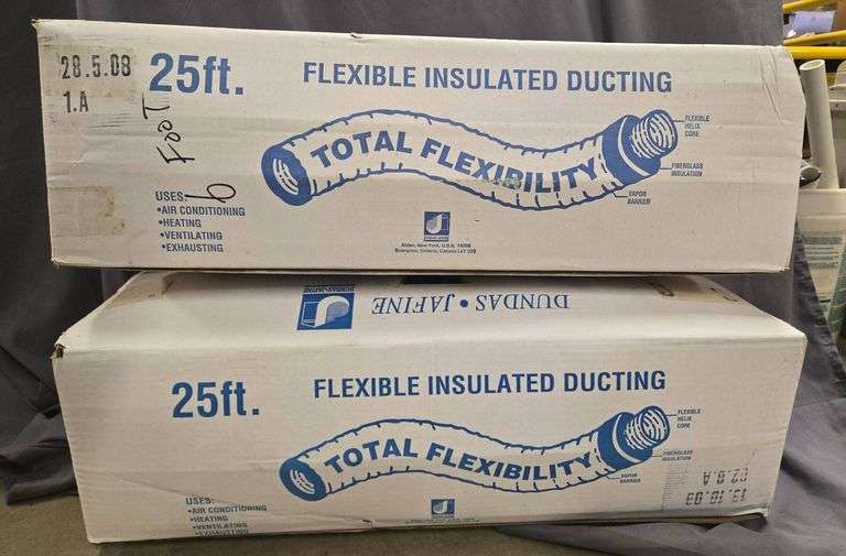 Flexible Insulated Ducting, 25 Ft Length Each, R4.2 Rating - Metzger ...