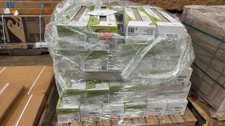 Pallet of Capel Timber 6 in. x 24 in. Matte Ceramic Wood Look Floor and ...