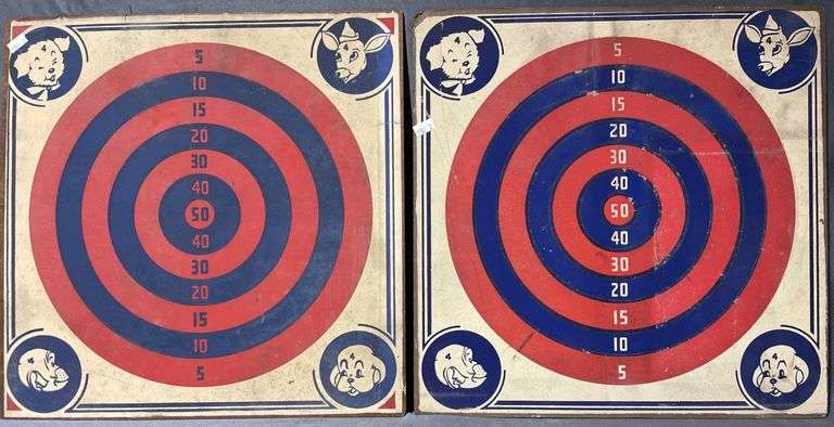 Red and Blue Target Boards with Animal Iconography, 16″x16″ - Metzger ...
