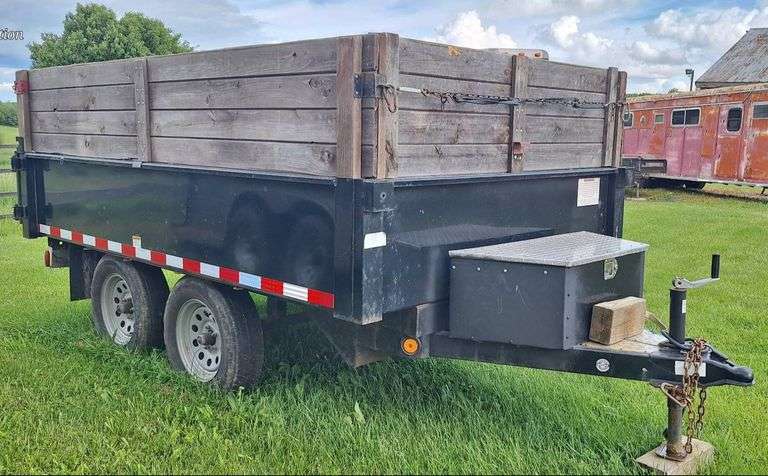 Quality Steel & Aluminum 10ft Dual-Axle Dump Trailer with Side Walls ...