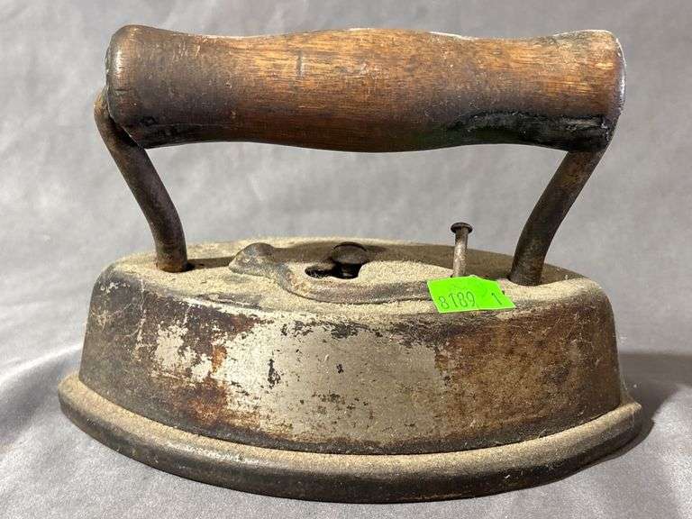 Sad Iron With Wood Handle - Metzger Property Services, LLC