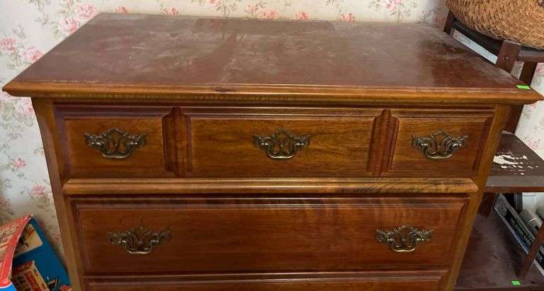 American Drew Five-Drawer Chest with Brass Hardware 38x19x52″ - Metzger ...