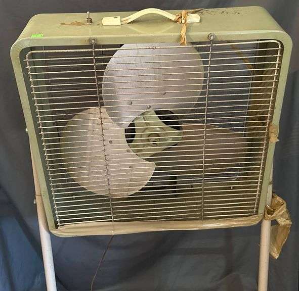 Metal Box Fan on Wheeled Adjustable Stand - Metzger Property Services, LLC