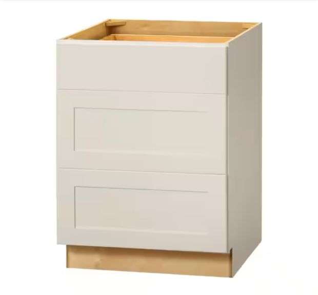 Hampton Bay Avondale 24 in. W x 24 in. D x 34.5 in. H Ready to Assemble Plywood Shaker Drawer ...