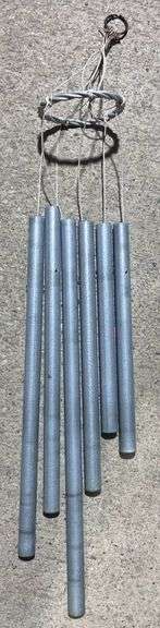 Metal Wind Chime With Multiple Tubes on Wire Frame - Metzger Property ...