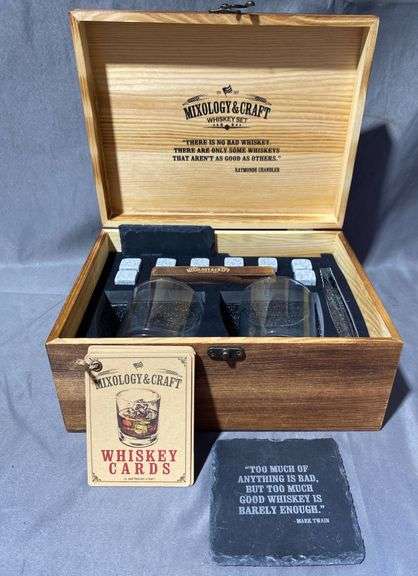 Mixology & Craft Whiskey Gift Box With Glasses, Stones, and Accessories ...