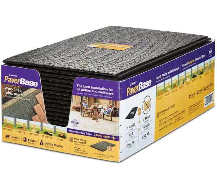Brock 20 in. x 36 in. Black Polypropylene Paver Base Panel (20-Case ...