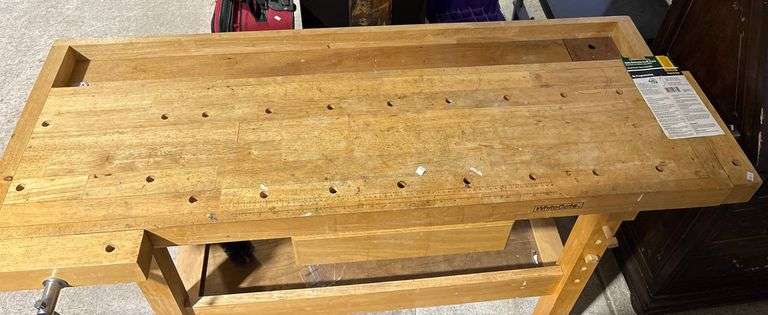 WhiteGate Workbench With Vise and Storage Drawer 58×19.5×34″ - Metzger ...