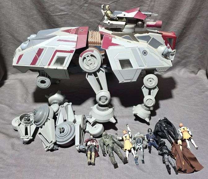 Star Wars Clone Wars AT-TE Vehicle with Figures, 2008 LFL, some broken ...