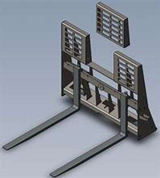 Class 2 Pallet Forks Universal Skid Steer and Mini Skid Steer Mount ...