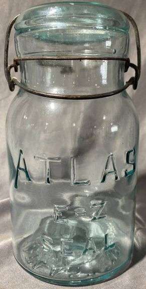 Atlas E-Z Seal Glass Jar with Wire Bail Closure, 7″H - Metzger Property ...