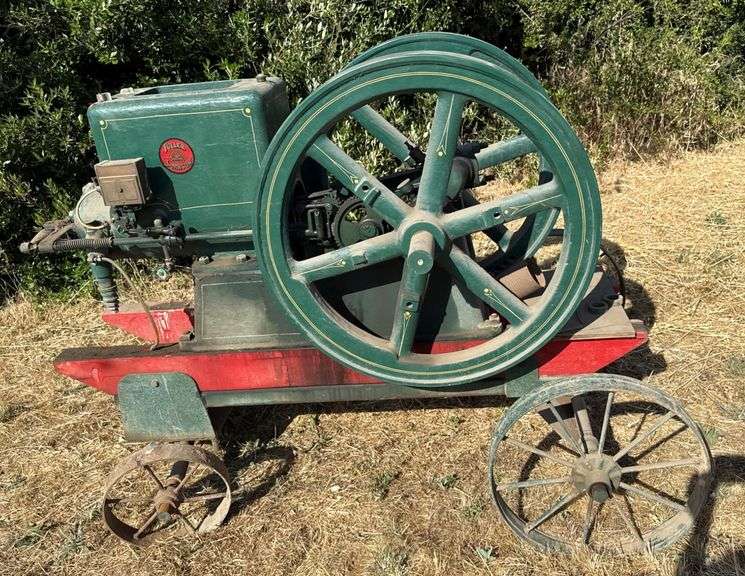 Fuller & Johnson MFG. CO 9HP Oilfield Engine on Cart, Rev per Min: 335 ...