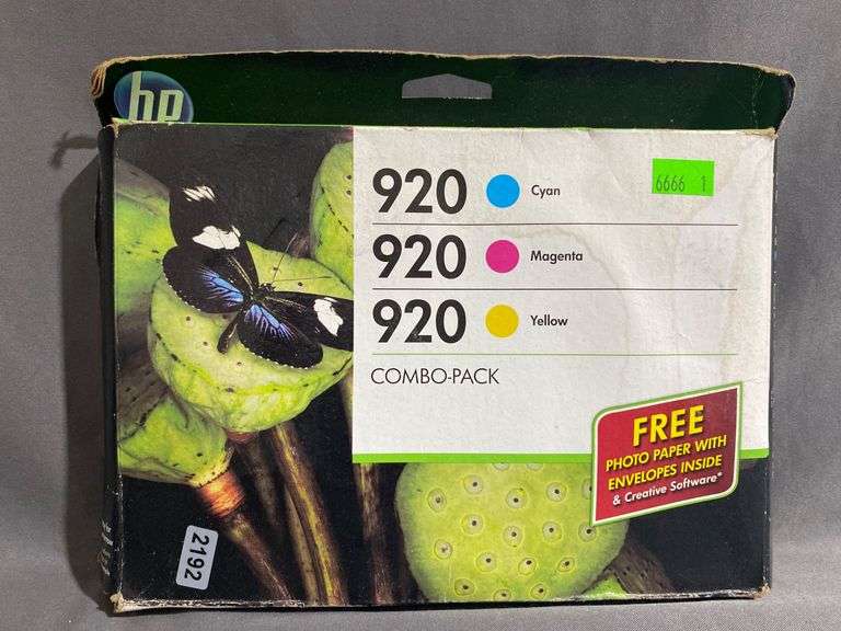 HP 920 Ink Cartridge Combo Pack with Photo Paper and Envelopes ...
