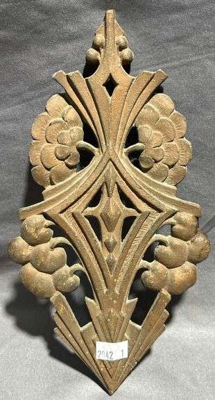 Cast Metal Decorative Element with Embossed Design 9”x5” - Metzger ...