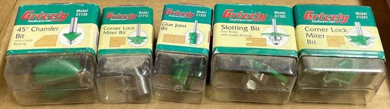 Five Grizzly Industrial Router Bits - Metzger Property Services, LLC
