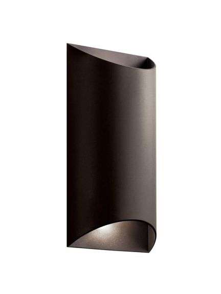 KICHLER - Wesley 14 in. 2-Lights Architectural Bronze Outdoor Hardwired ...