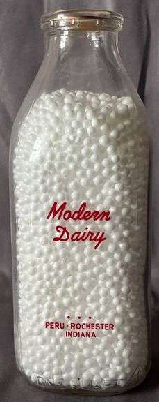 Modern Dairy Peru-Rochester Indiana Inscription and Berkey’s Dairy Cap ...