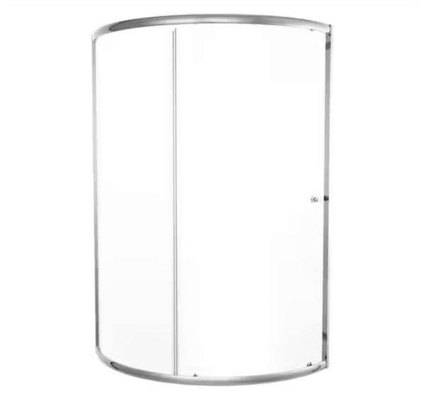 Delta 38 in. W x 70 in. H Round Sliding Framed Corner Shower Enclosure ...