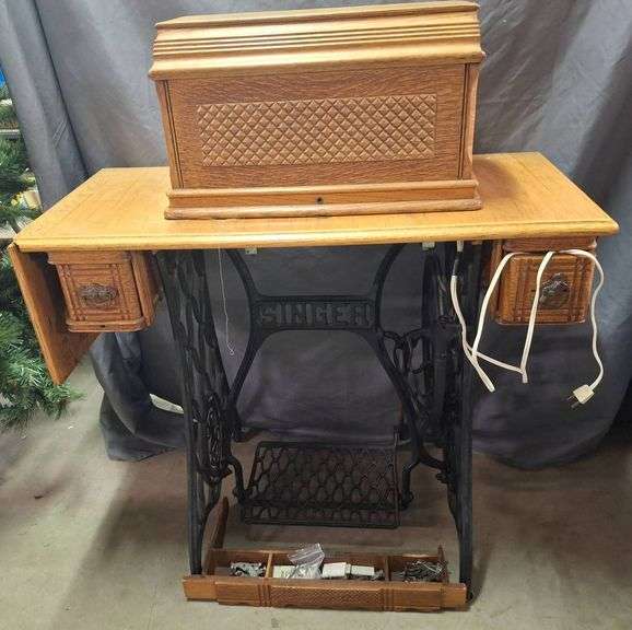 Pfaff 1221 Sewing Machine with Cabinet and Singer Treadle Base ...