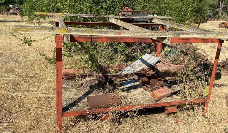 Metal Frame Stand with Assorted Rusted Metal Components - Metzger ...