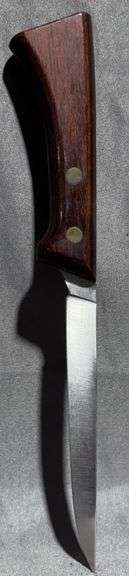 Western Fixed-Blade Knife with Wood Handle and Leather Sheath - Metzger ...