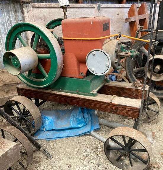 Fuller & Johnson Model N B Hit-and-Miss Engine on Cart - Metzger ...