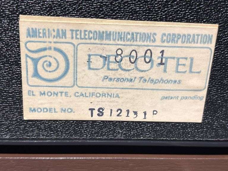 Deco-Tel Model TS1213P Personal Telephone in Case - Metzger Property ...