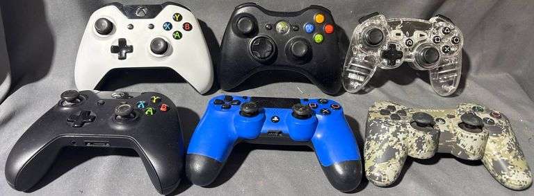 Six Gaming Controllers for Various Consoles Including XBox ...