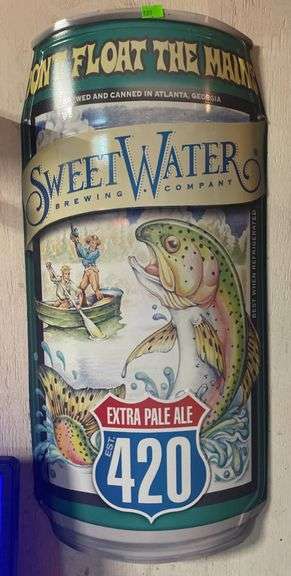 SweetWater Brewing Company Oversized 420 Ale Can Display, 12×23.5 ...
