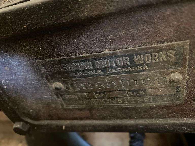 Cushman Motor Works Gas Engine with Pulleys - Metzger Property Services ...