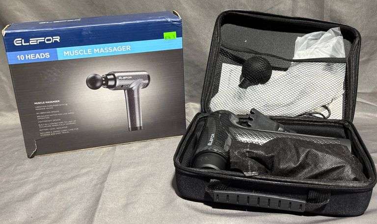 Elefor 10-Head Muscle Massager With Carrying Case and Accessories ...
