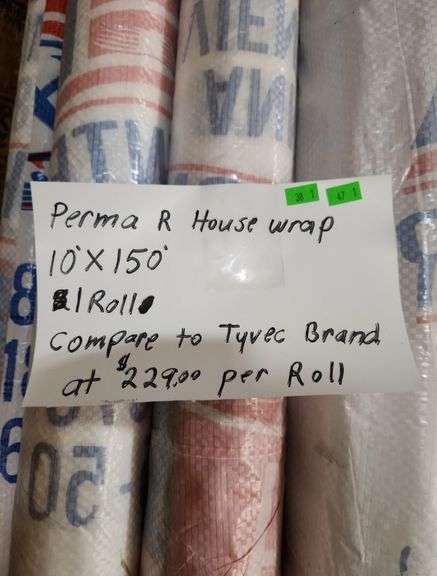 Permapro 150 FT L X 10 FT W- BUILDING WRAP - Metzger Property Services, LLC