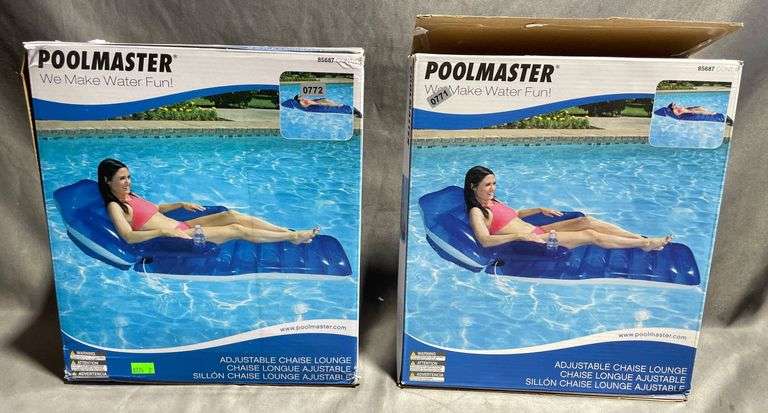 2 Poolmaster Adjustable Chaise Lounge Pool Floats in Original Boxes - Metzger Property Services, LLC