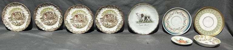 Porcelain Plates and Saucers Including Haviland & Co., Austrian ...