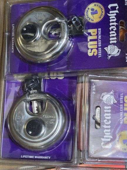 Chateau and Master Lock Disc Padlocks in Original Packaging - Metzger ...