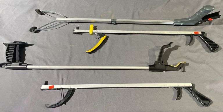 Four Metal Grabber Reaching Tools with Trigger Handles - Metzger ...