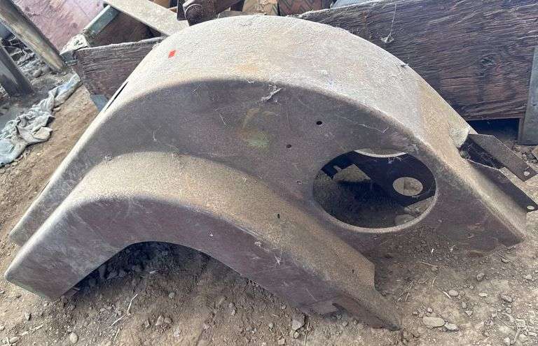 Steel Tractor Hood with Circular Cutouts - Metzger Property Services, LLC