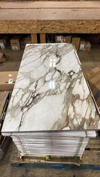 420 sq. Ft Daltile Wenrose Calacatta Topaz 24 in. x 48 in. Polished ...