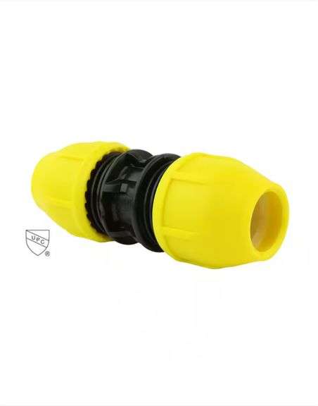 HOME-FLEX 1-1/4 in. IPS DR 11 Underground Yellow Poly Gas Pipe Coupler ...