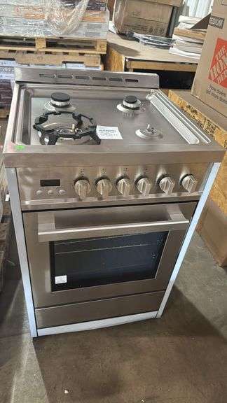 Cosmo 24 in. Nebula Collection 2.73 cu. ft. Gas Range, 4 Burners, Rapid ...