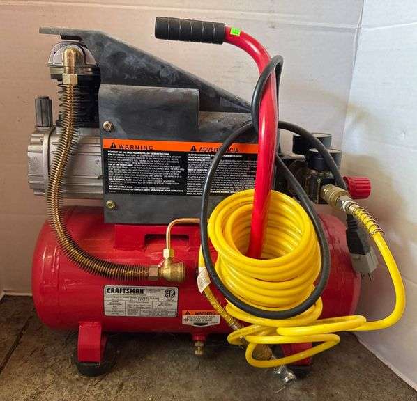 Craftsman 3-Gallon 125 PSI Air Compressor with Hoses and Gauges ...