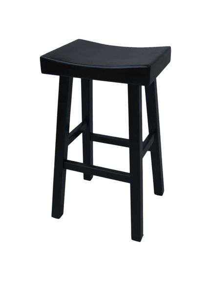 CAROLINA COTTAGE - Colborn 30 in. Antique Black Thick Saddle Seat Stool ...