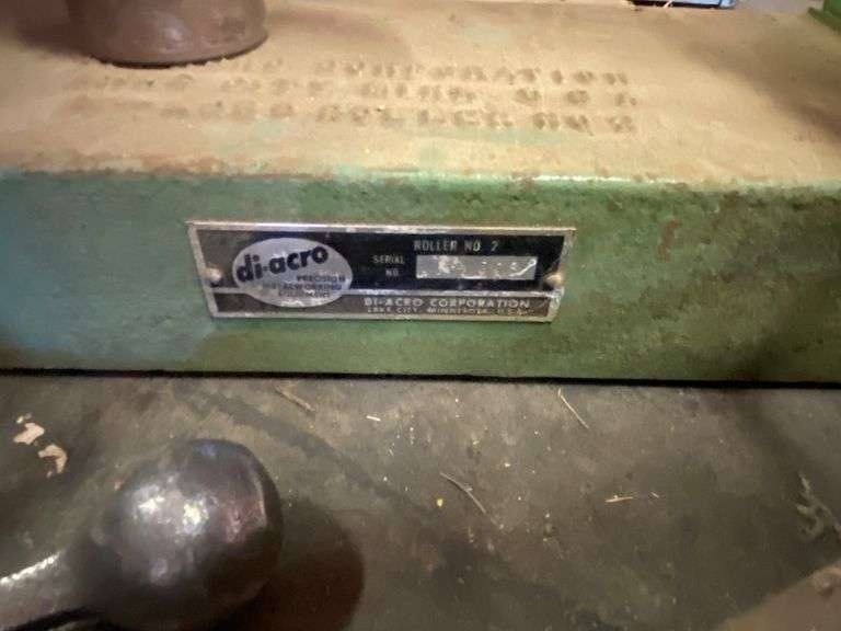 Di-Acro Roll Bender No. 2 with Assorted Metalworking Tools - Metzger ...