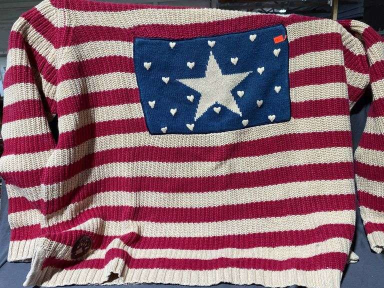 Striped Cotton Sweater with Star and Heart Design, The Woods Collection ...